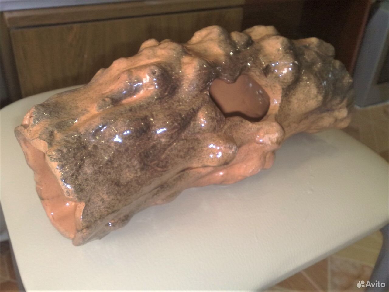 Керамич. бревно для рыб