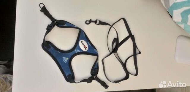 Шлейка с поводком для йоркширского терьера xs