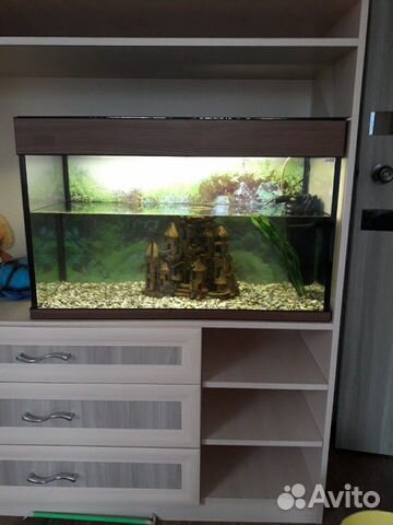 Аквариум 130литров,грунт,фильтр,замок